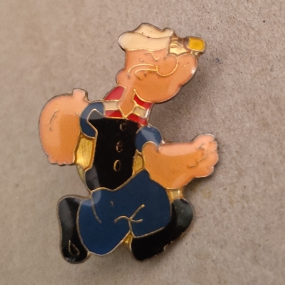 Other | Vintage Popeye The Sailor Man Enamel Lapel Pin Tie Tack Or Hat ...